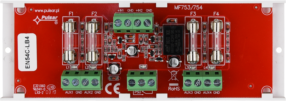 LB4/0,5A/FTA moduł bezpiecznikowy EN54C EN54C-LB4 PULSAR - SeeCom