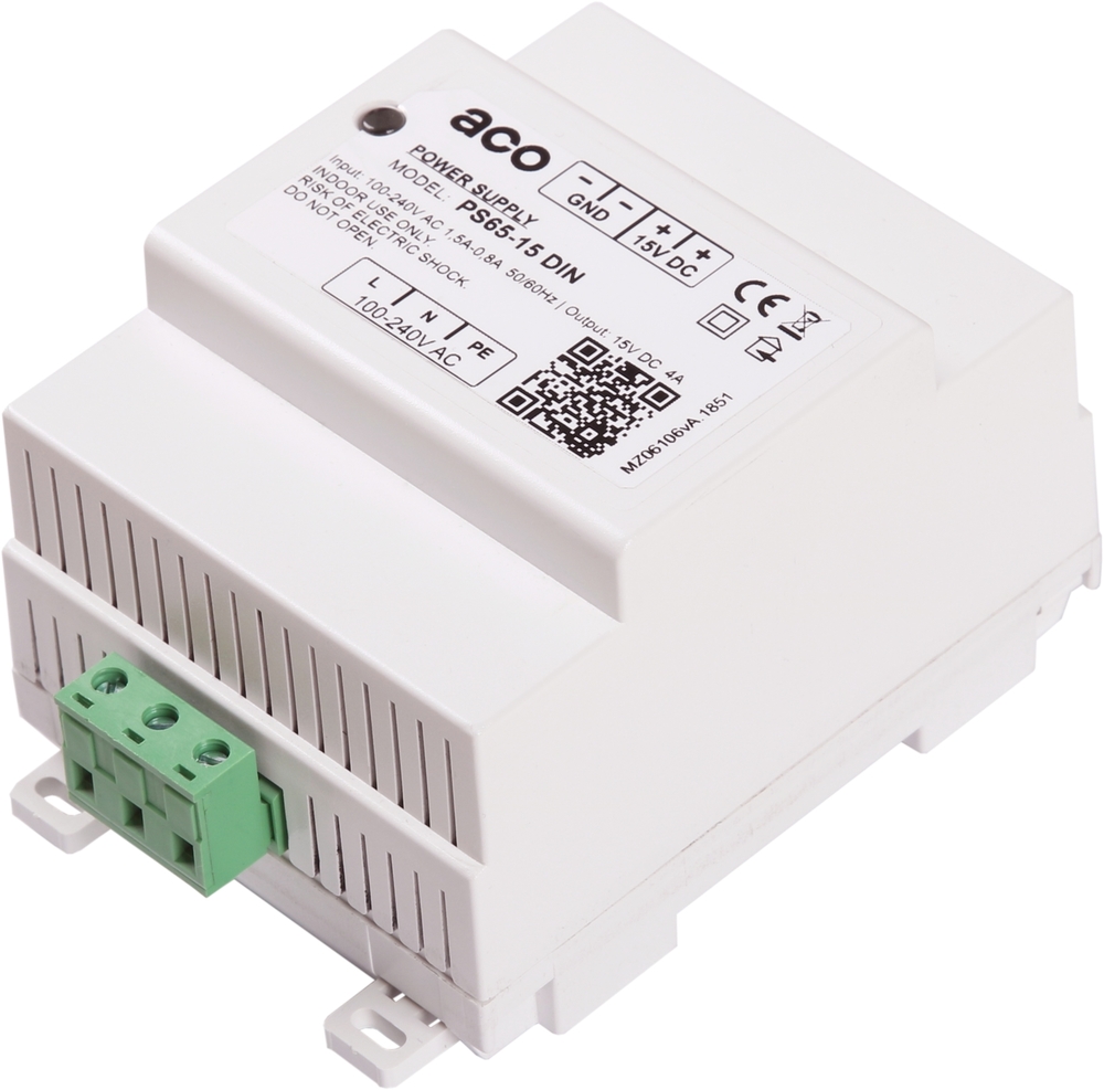 Zasilacz prądu stałego PS65-15 DIN - SeeCom